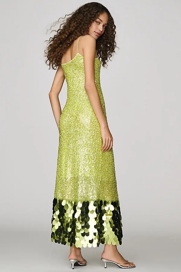 SIMONMILLER Imogen Sequ Midi Dress