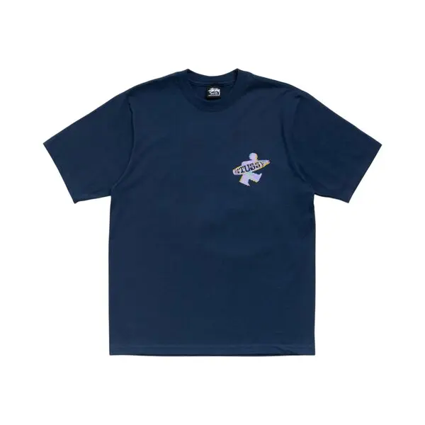 StÜssy Dot Surf Puff Print Tee 'navy