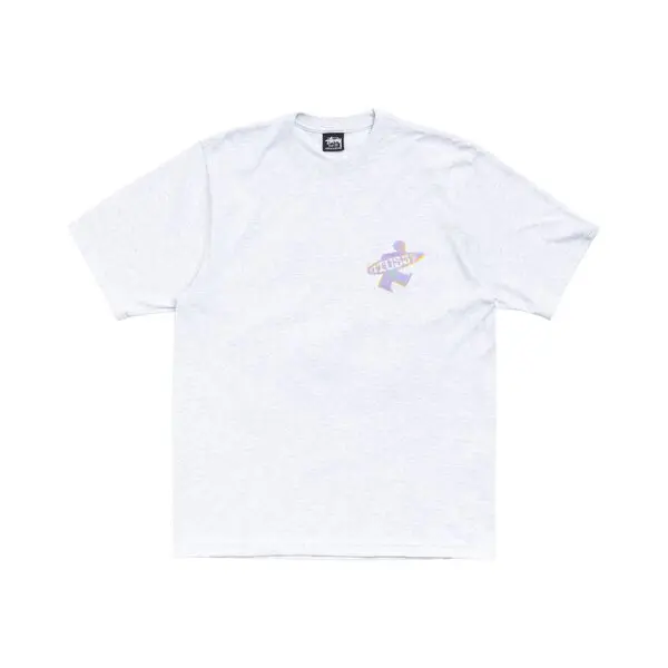 StÜssy Dot Surf Puff Print Tee 'ash Heather - Grey