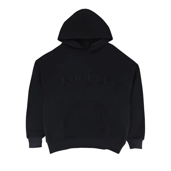 PURPLE BRAND Hwt Fleece Pullover Hoodie - Black