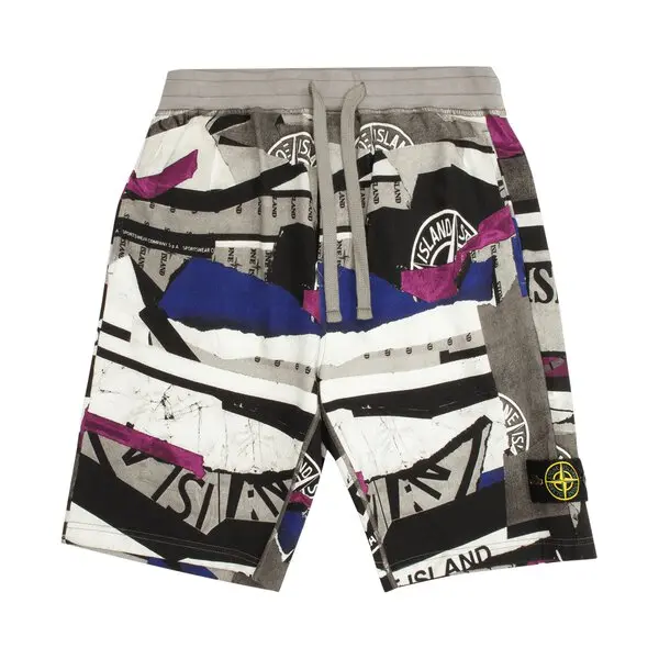 Stone Island Fleece Shorts 'periwinkle