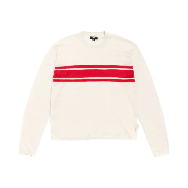 StÜssy Lightweight Striped Sweater 'bone - Cream