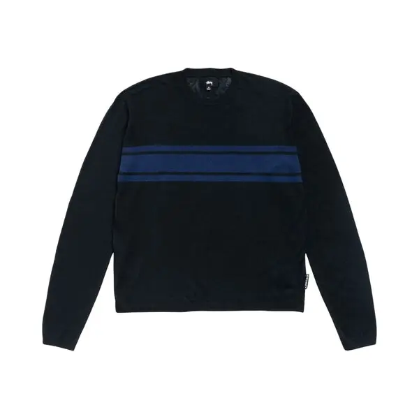 StÜssy Lightweight Striped Sweater - Black
