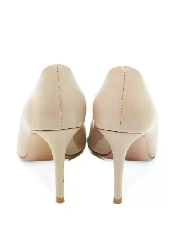 GIANVITO ROSSI Beige Leather Stiletto Heel Pumps