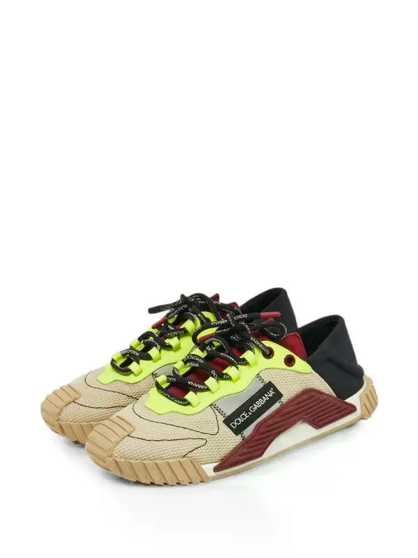Dolce & Gabbana Beige Mesh Panel Sneakers