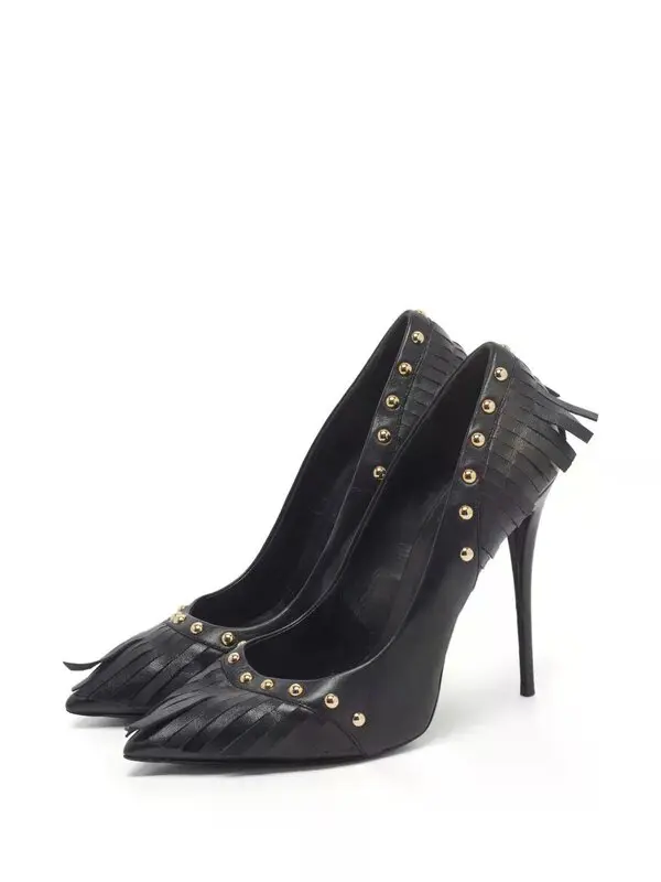 GIUSEPPE ZANOTTI Studded Fringed Heeled Pumps