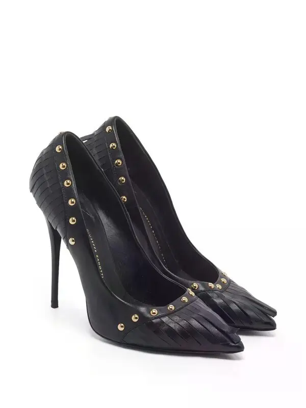 GIUSEPPE ZANOTTI Studded Fringed Heeled Pumps