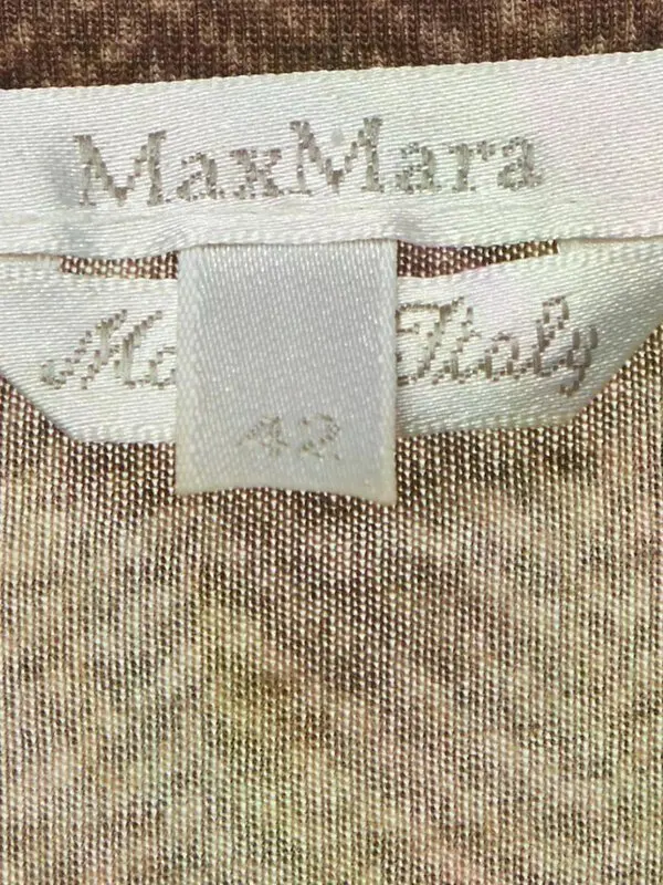 Max Mara Herringbone Belted Midi Dress