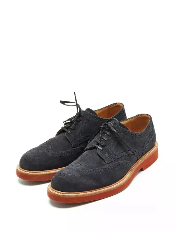 LOUIS VUITTON Suede Derby Shoes