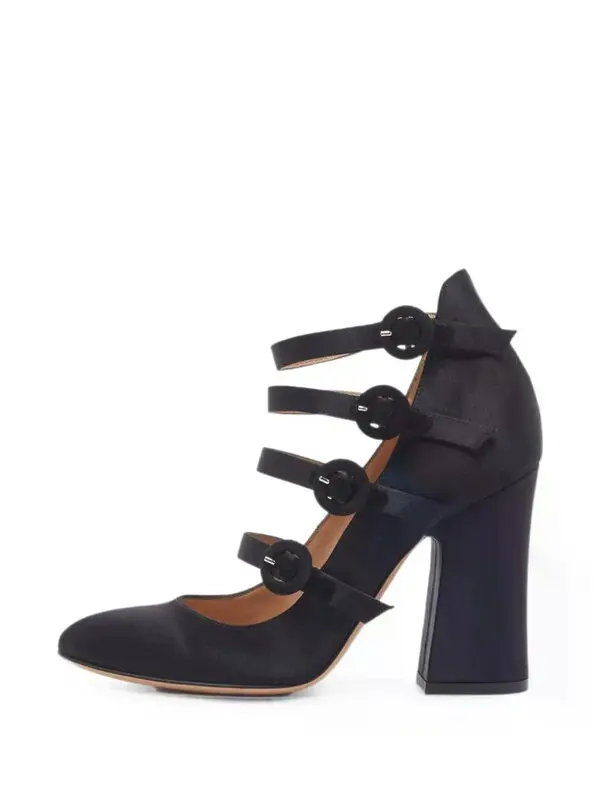 GIANVITO ROSSI Strappy Block-heel Pumps