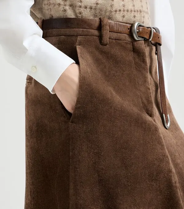 Brunello Cucinelli Corduroy Maxi Skirt