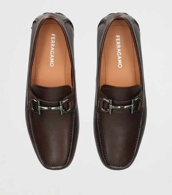 FERRAGAMO Leather Parigi Driving Shoes