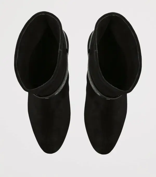 Isabel Marant Étoile Suede Reena Ankle Boots With Buckle Detail - Black