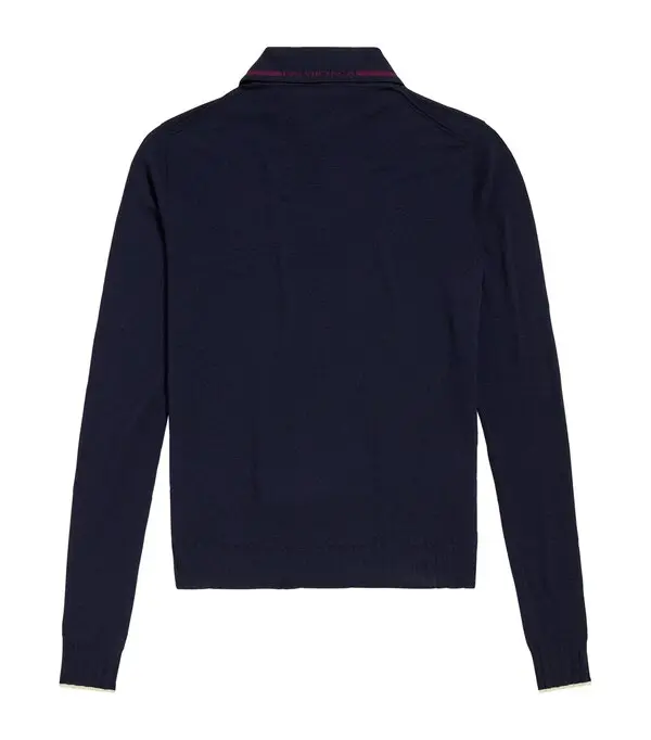 Balenciaga Wool Long-sleeve Polo Shirt