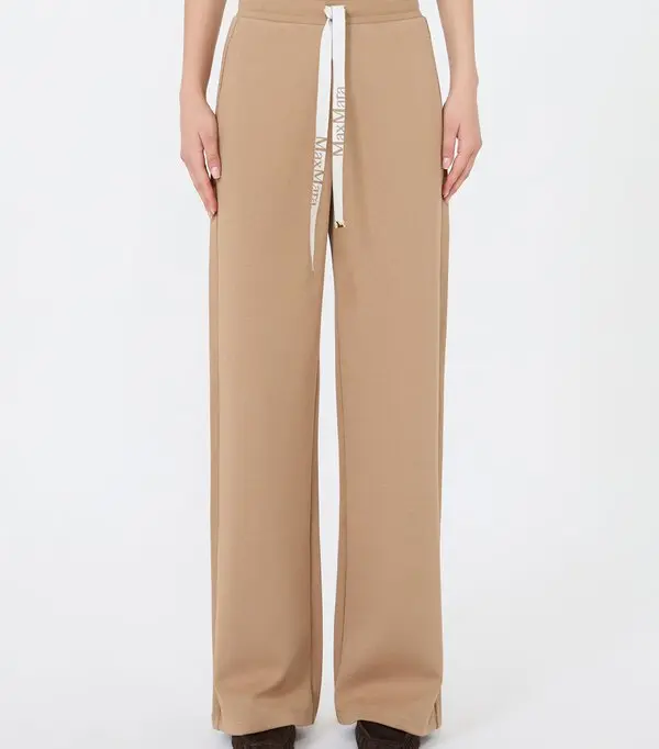 Max Mara Logo Tape Sweatpants - Beige