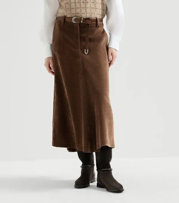 Brunello Cucinelli Corduroy Maxi Skirt