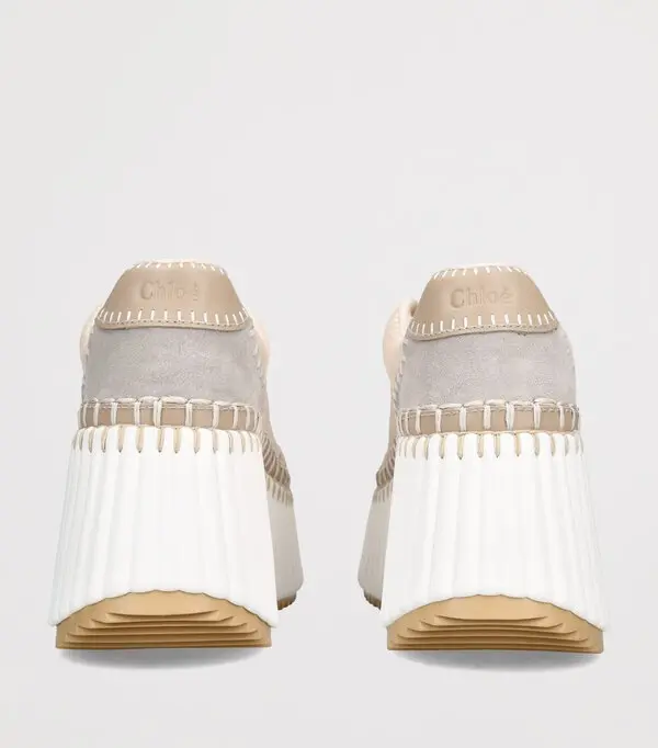 Chloé Nama Runner Platform Sneakers - Grey