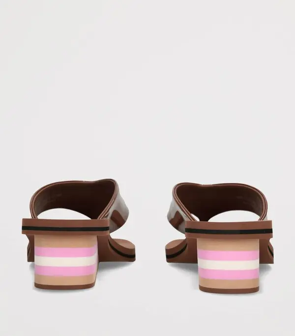 Chloé Striped Wedge Thong Sandals