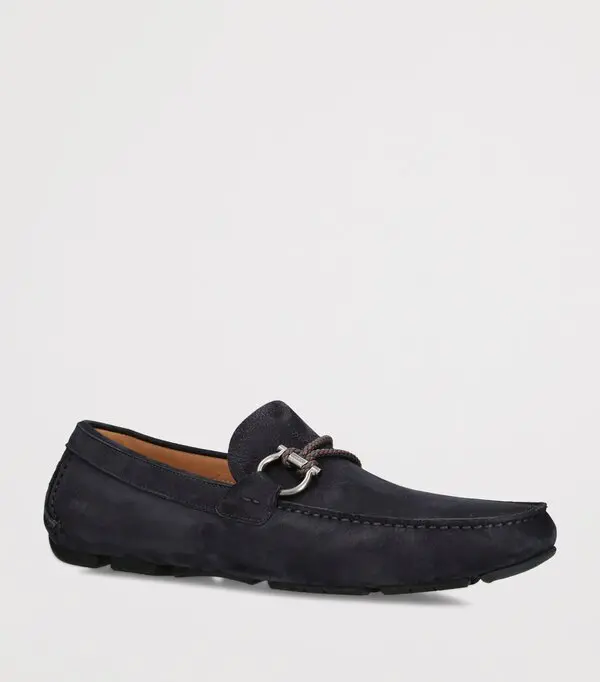 FERRAGAMO Nubuck Front 4 Driving Shoes