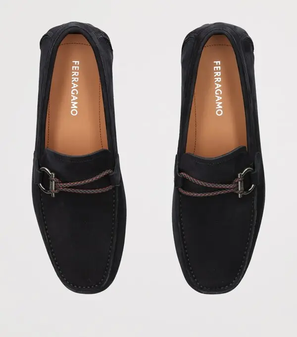 FERRAGAMO Nubuck Front 4 Driving Shoes