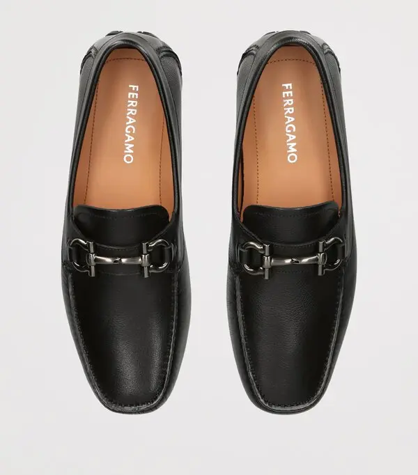 FERRAGAMO Leather Parigi Driving Shoes