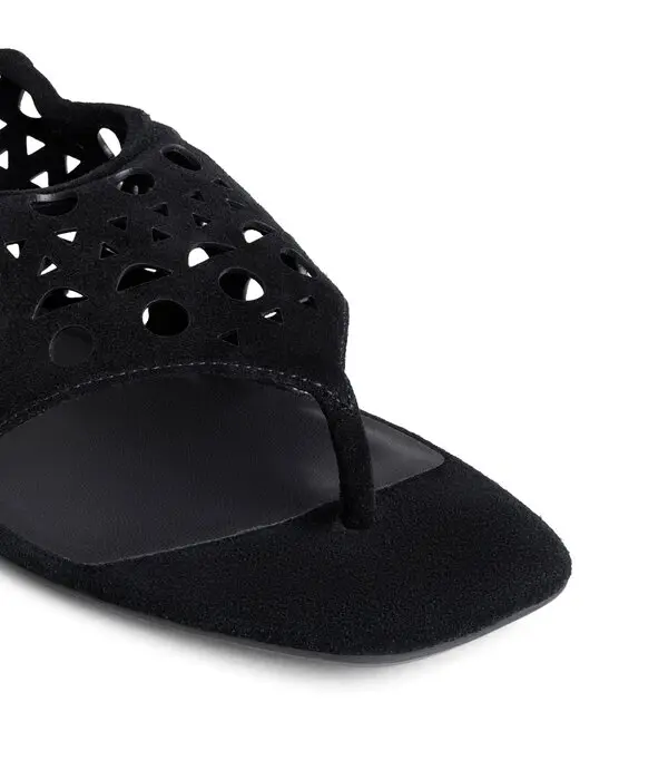 Alaïa Vienne Suede Thong Sandals