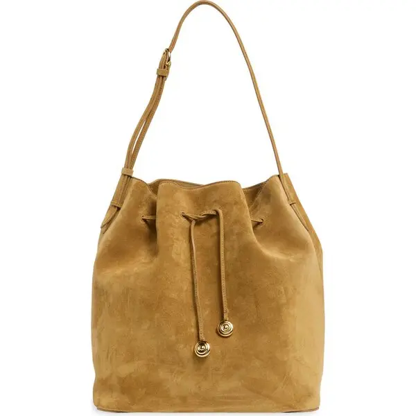LIFFNER Charm Suede Bucket Bag - Sand
