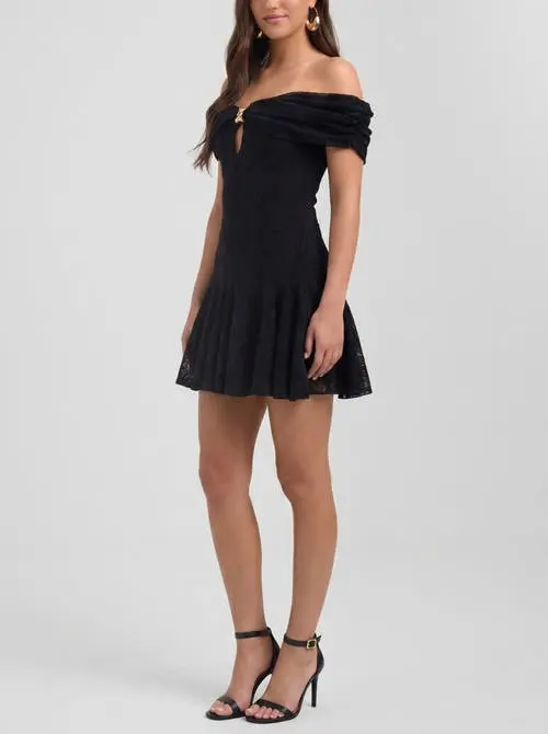 Rachel Rachel Roy Arava Crochet Off-the-shoulder Mini Dress