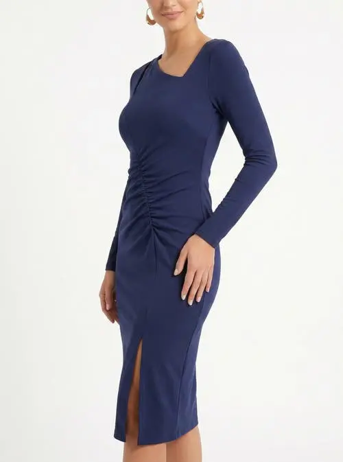 Rachel Rachel Roy Long Sleeve Asymmetrical Midi Dress