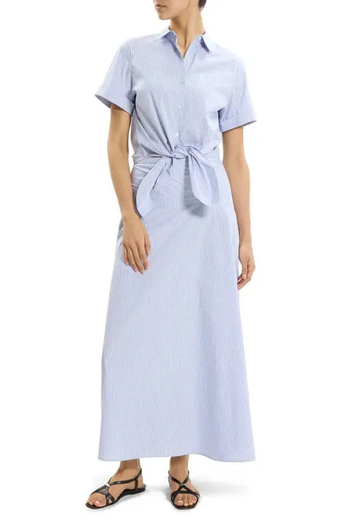 Theory Front Tie Button-up Shirt