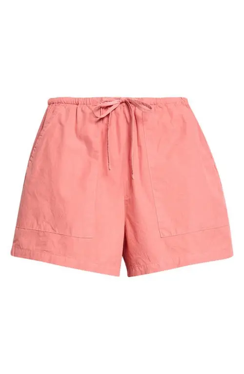 LESET Kyoto Patch Pocket Cotton Drawstring Shorts