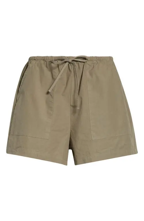 LESET Kyoto Patch Pocket Cotton Drawstring Shorts - Cypress
