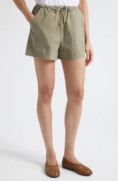 LESET Kyoto Patch Pocket Cotton Drawstring Shorts - Cypress
