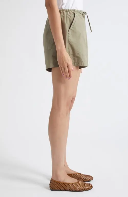 LESET Kyoto Patch Pocket Cotton Drawstring Shorts - Cypress