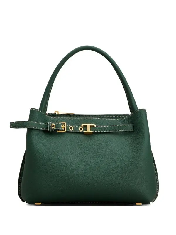 TOD'S Leather Mini Handbag With T-timeless Accessory - Green