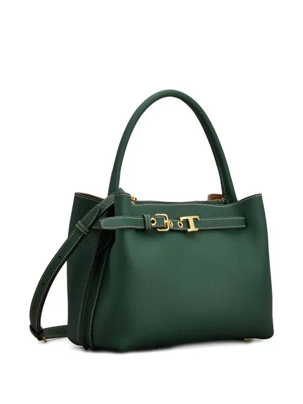 TOD'S Leather Mini Handbag With T-timeless Accessory - Green
