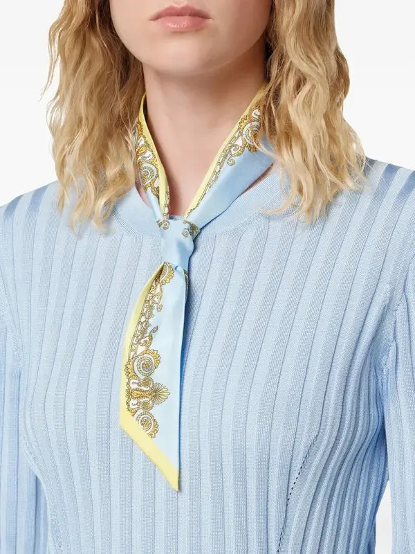 Versace Barocco-print Silk Twill Lavallière