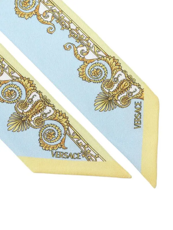 Versace Barocco-print Silk Twill Lavallière
