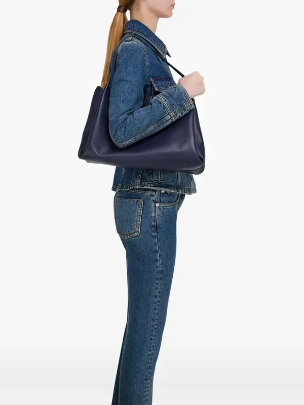 FERRAGAMO Softened Leather Large Tote Bag - Blue