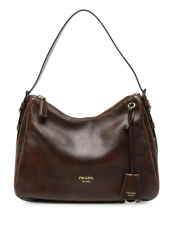 Prada Leather Shoulder Bag - Brown
