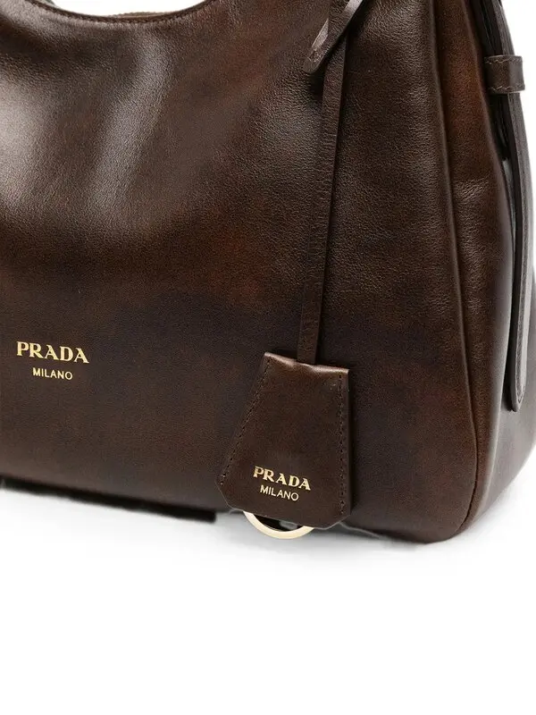 Prada Leather Shoulder Bag - Brown