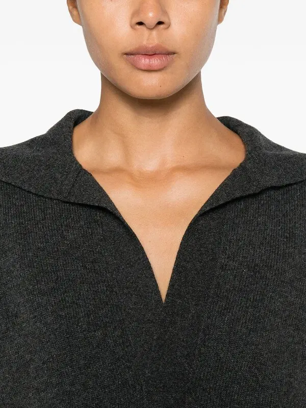 Victoria Beckham Genevieve Wool & Cashmere Blend Polo Collar Jumper