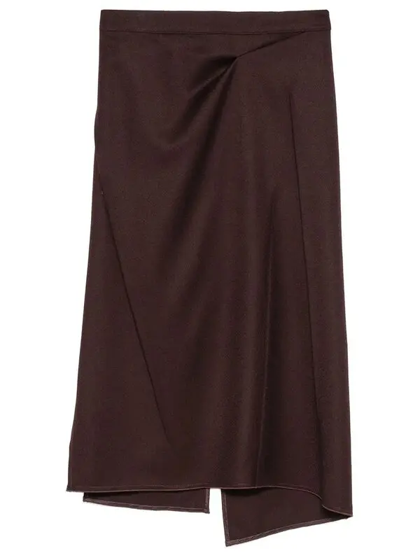 Victoria Beckham Pressed Tailored Skirt - Red