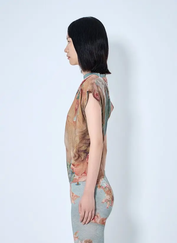 VIVIENNE WESTWOOD Draped Cotton Top - Blue