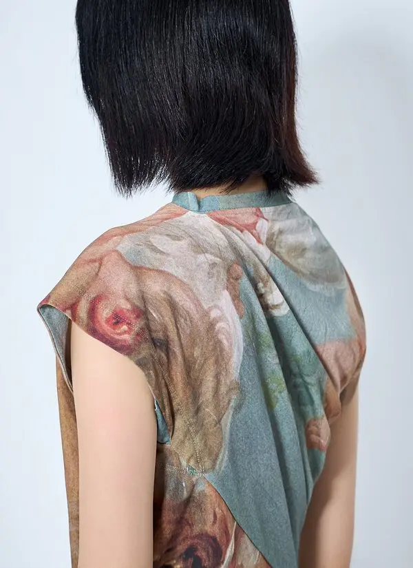 VIVIENNE WESTWOOD Draped Cotton Top - Blue