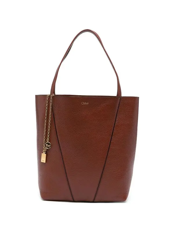 Chloé Spin Tote Bag In Grained Leather