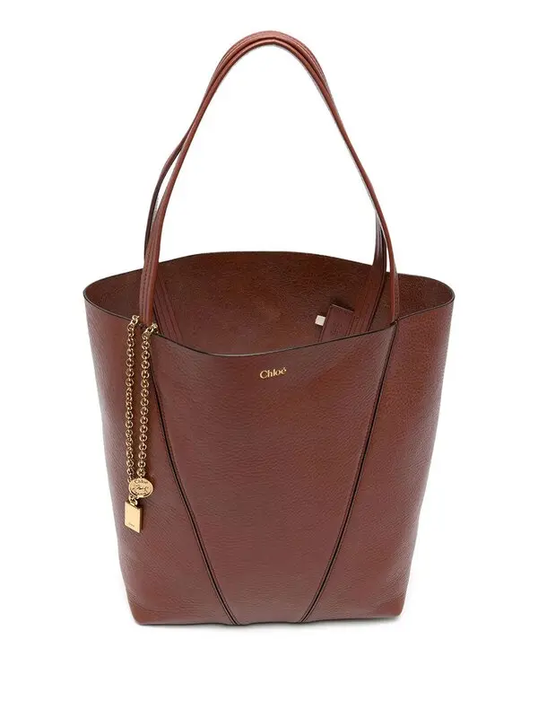 Chloé Spin Tote Bag In Grained Leather