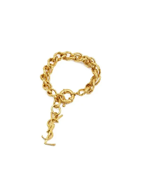 Saint Laurent Metal Rope Chain Bracelet - Silver