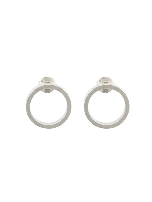 MAISON MARGIELA Number Ref Hoop Earrings - Silver
