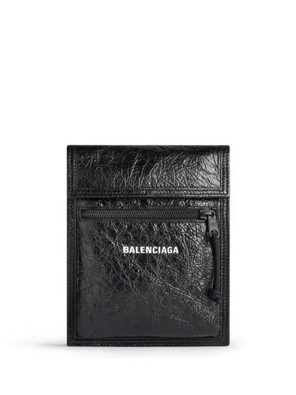 Balenciaga Explorer Small Pouch With Strap - Black